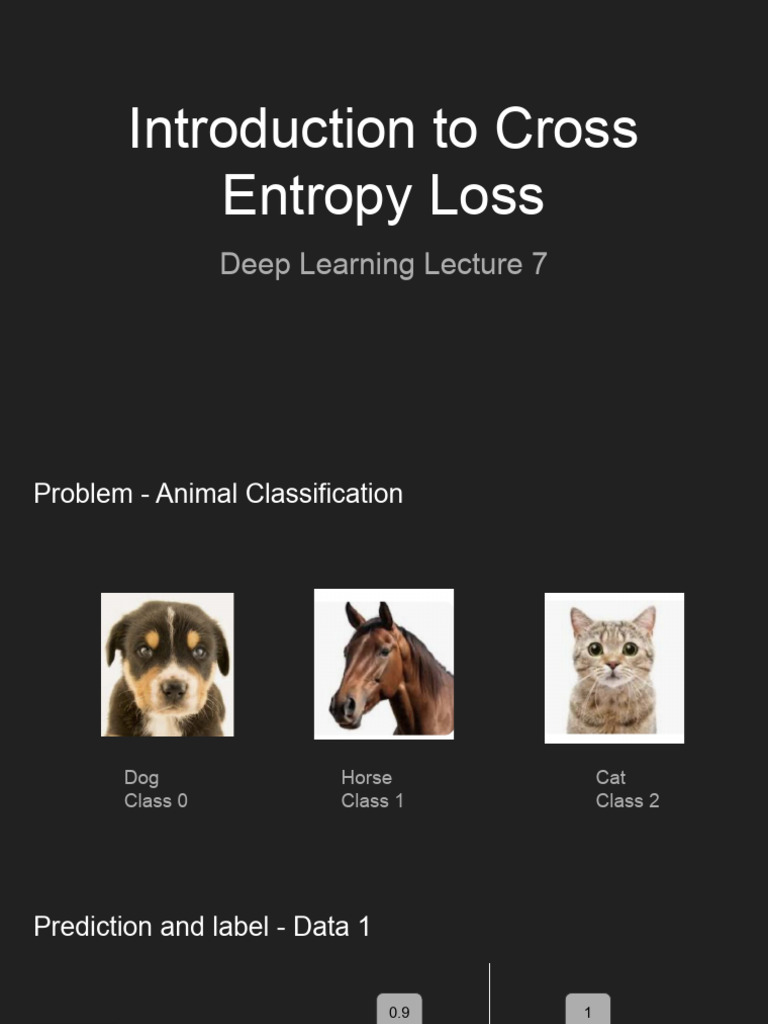 Introduction To Cross Entropy Loss | PDF | Artificial Intelligence | Intelligence (AI) & Semantics