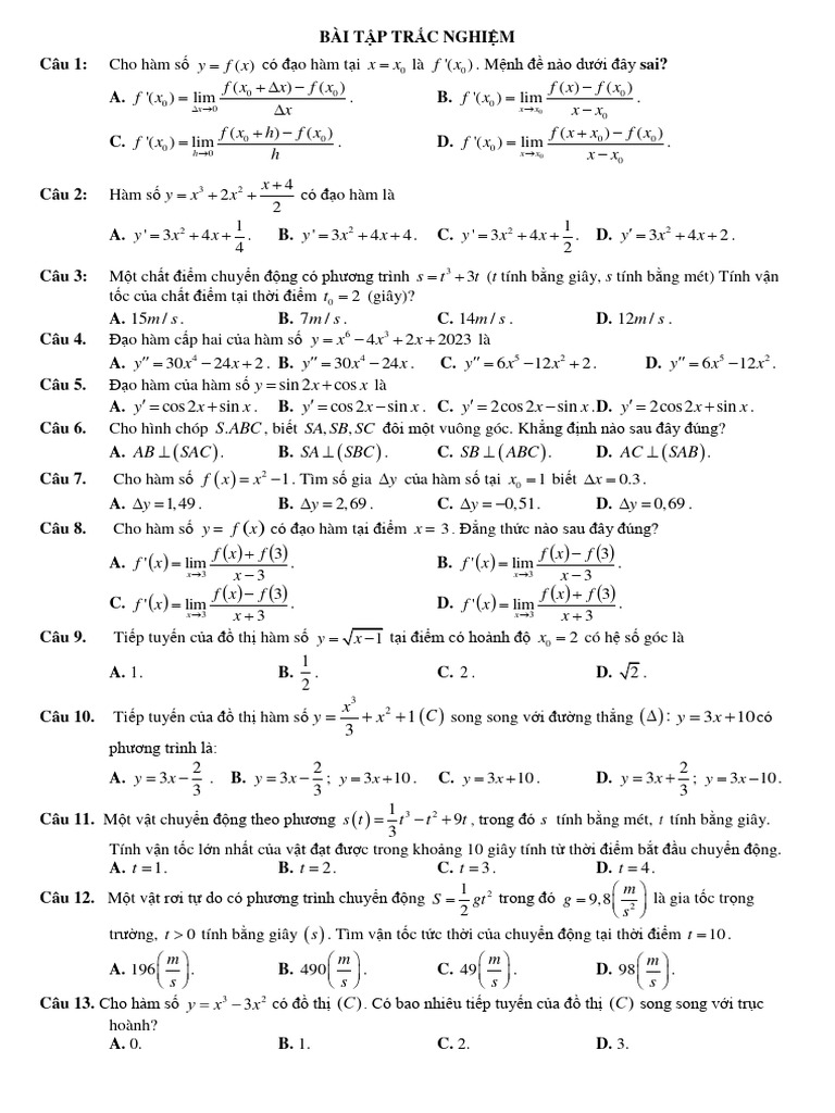 TRẮC NGHIỆM - HK2 | PDF