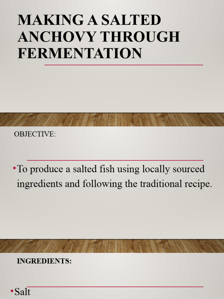 Making A Salted Anchovy Through Fermentation pt.3 | PDF | Fermentation ...