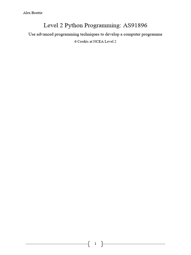 AS91896 - Python Report | Download Free PDF | Quotation Mark | Python (Programming Language)