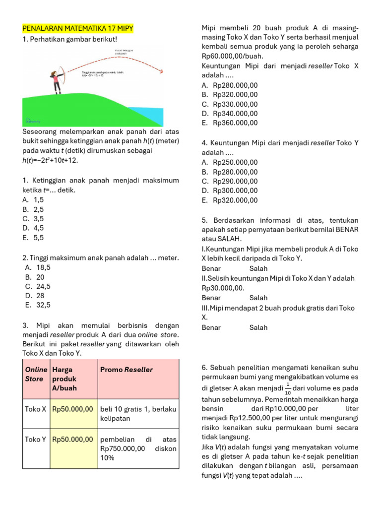 Penalaran Matematika 17 Mipy | PDF