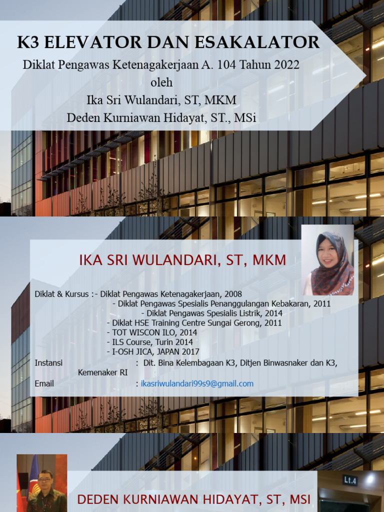 Materi Norma K3 Elevator Dan Eskalator Pdf