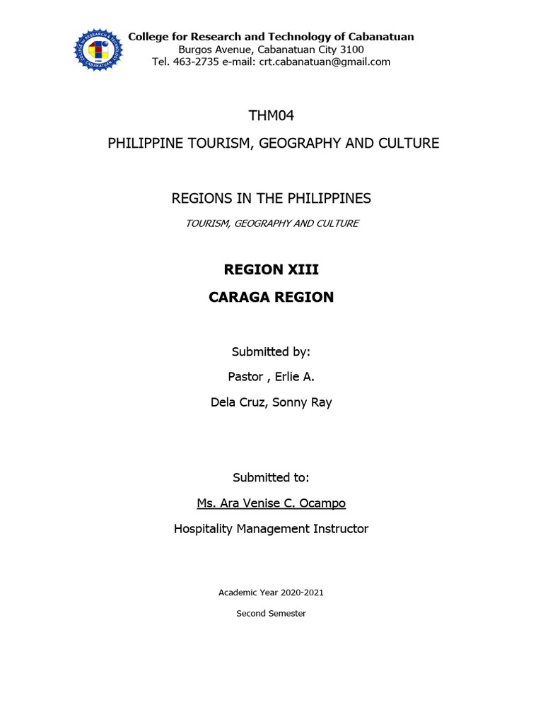 Caraga Region: Culture and Tourism Insights | PDF | Philippines ...