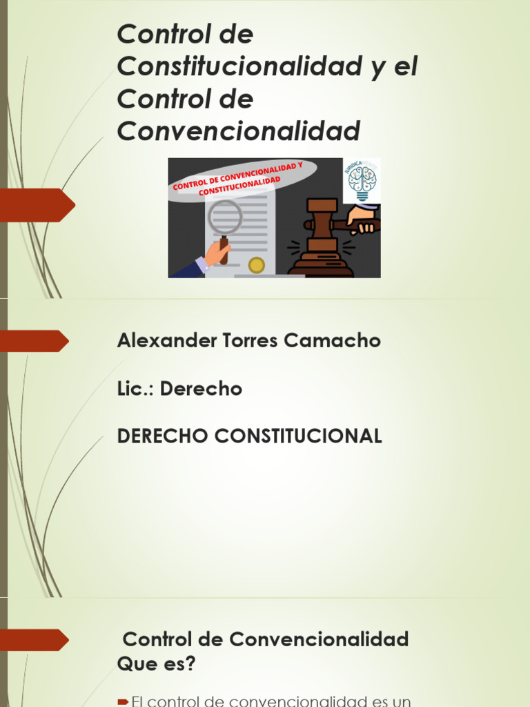 Control de Constitucionalidad y El Control de Convencionalidad | PDF ...