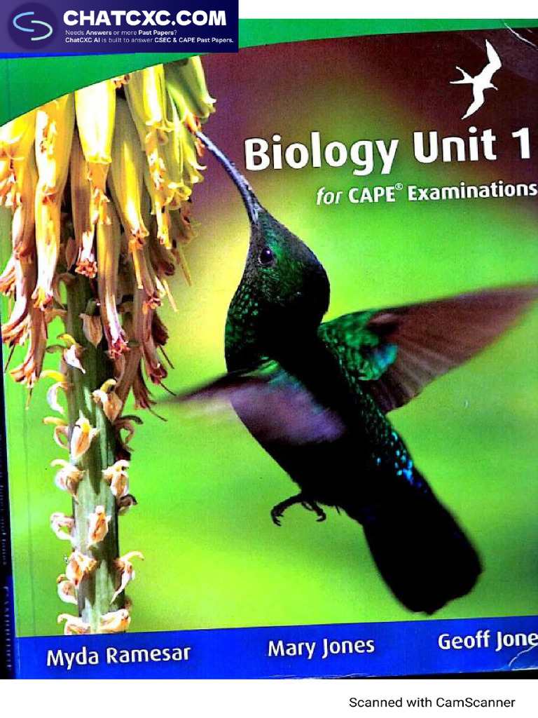 Biology Unit 1 for Cape Examinations Ramesar Jones Jones | PDF