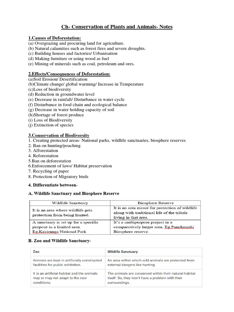 Notes - Causes of Deforestation | PDF | Deforestation | Forests