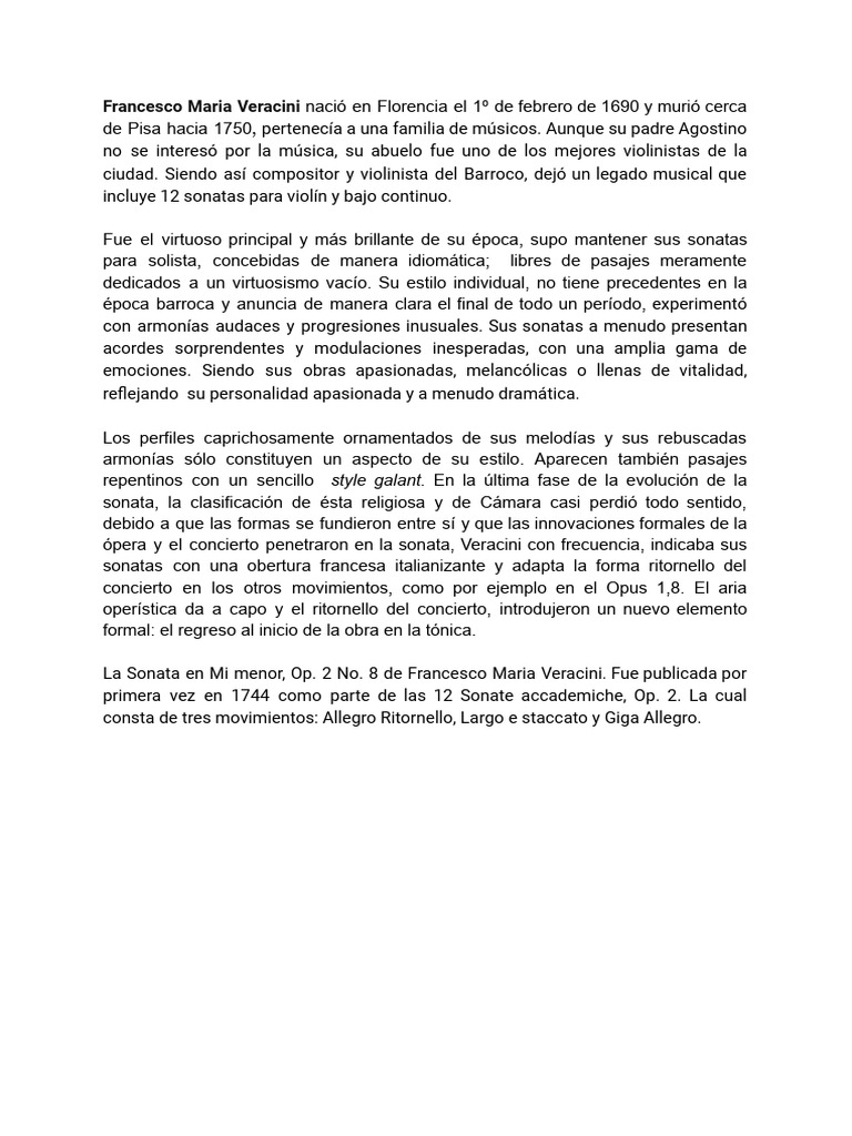 Veracini | PDF | Arte | Clásicos