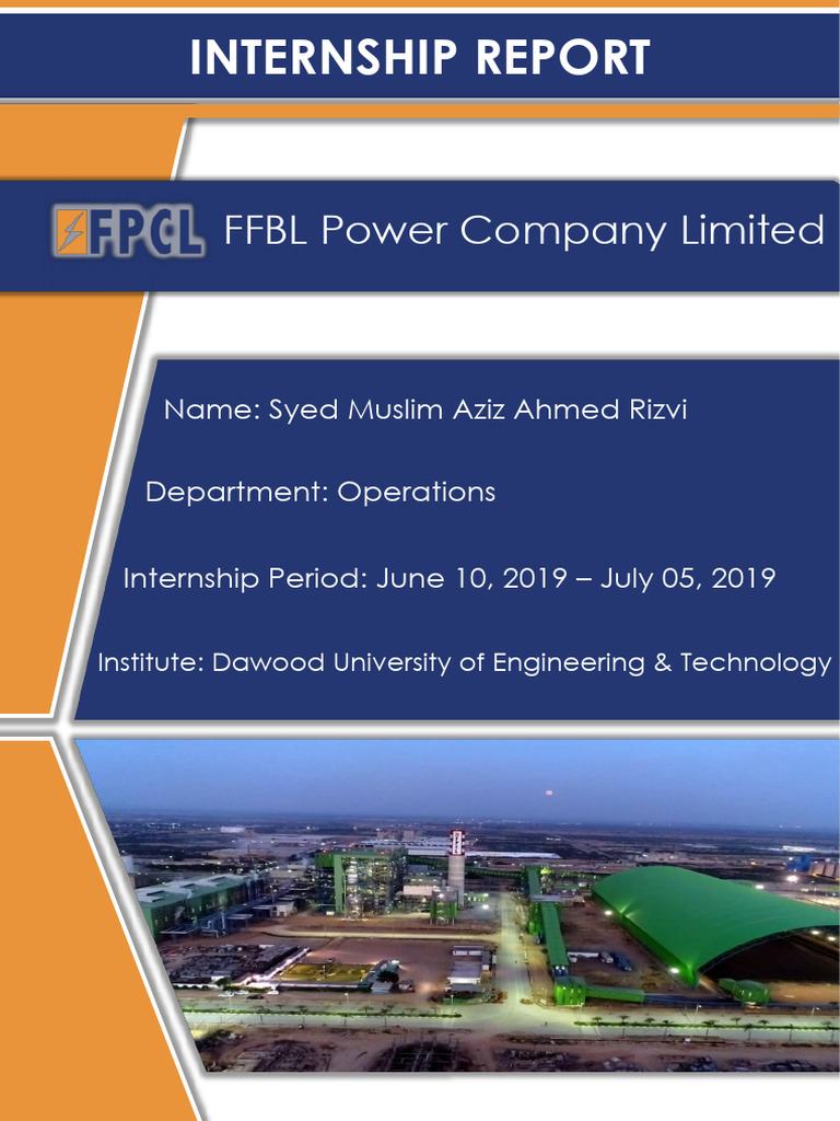 Internship Report - FPCL | PDF | Boiler | Steam