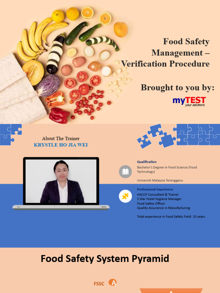 Verification Procedure on Food Safety | PDF | Hazard Analysis And ...