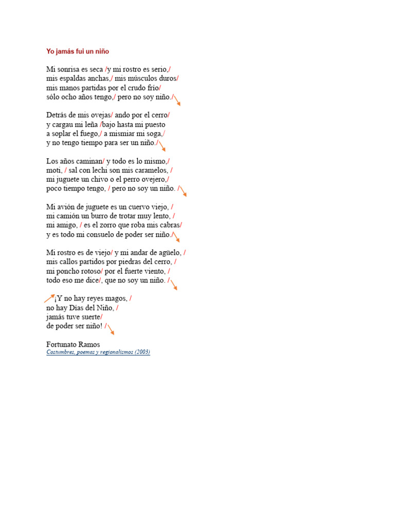 Yo Jamás Fui Un Niño | PDF