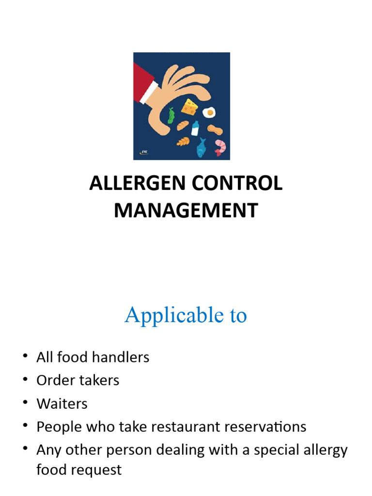Allergen Control Management | PDF | Food Allergy | Allergen