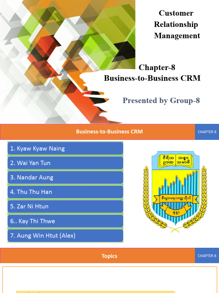 CRM - Group 8 Presentation | PDF | Customer Relationship Management | Sales