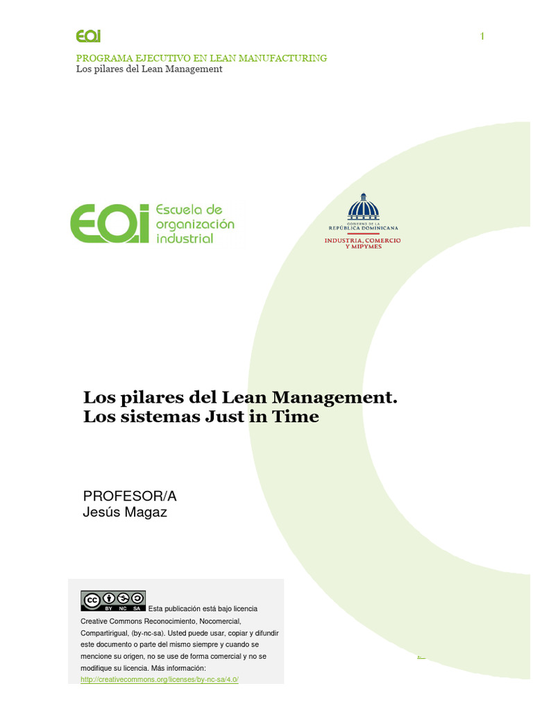 Lean Manufacturing: Pilares y JIT | PDF | Lean Manufacturing | Procesos ...