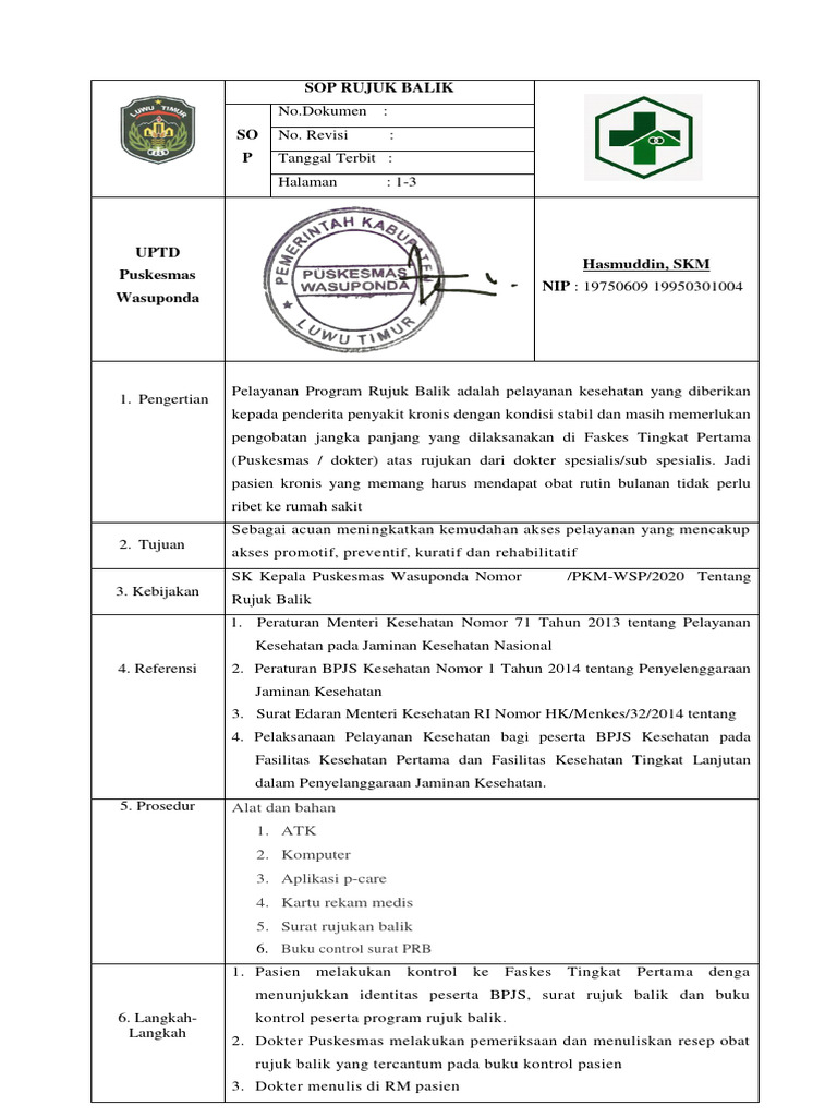 Sop Rujuk Balik | PDF | Sains & Matematika