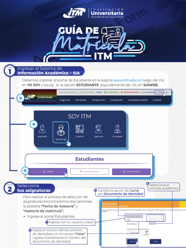 Guia de Matricula ITM | PDF | Negocios | Informática