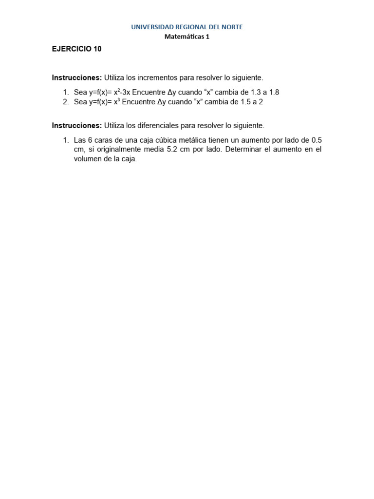 Material 10 Incrementos y Diferenciales | PDF | Arte