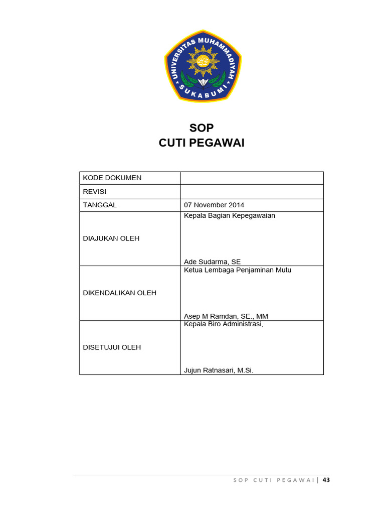 Sop Cuti Pegawai | PDF