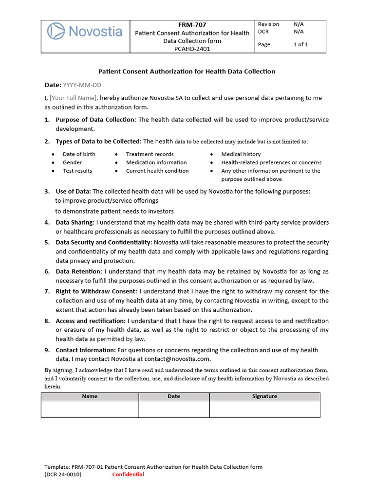 Patient Consent Form | PDF | Consent | Confidentiality