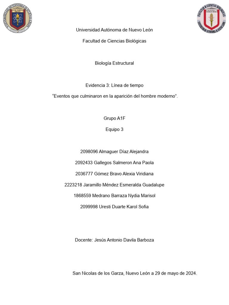 Ev3 BioEs Eq3 | PDF | Evolución humana | Paleoantropología