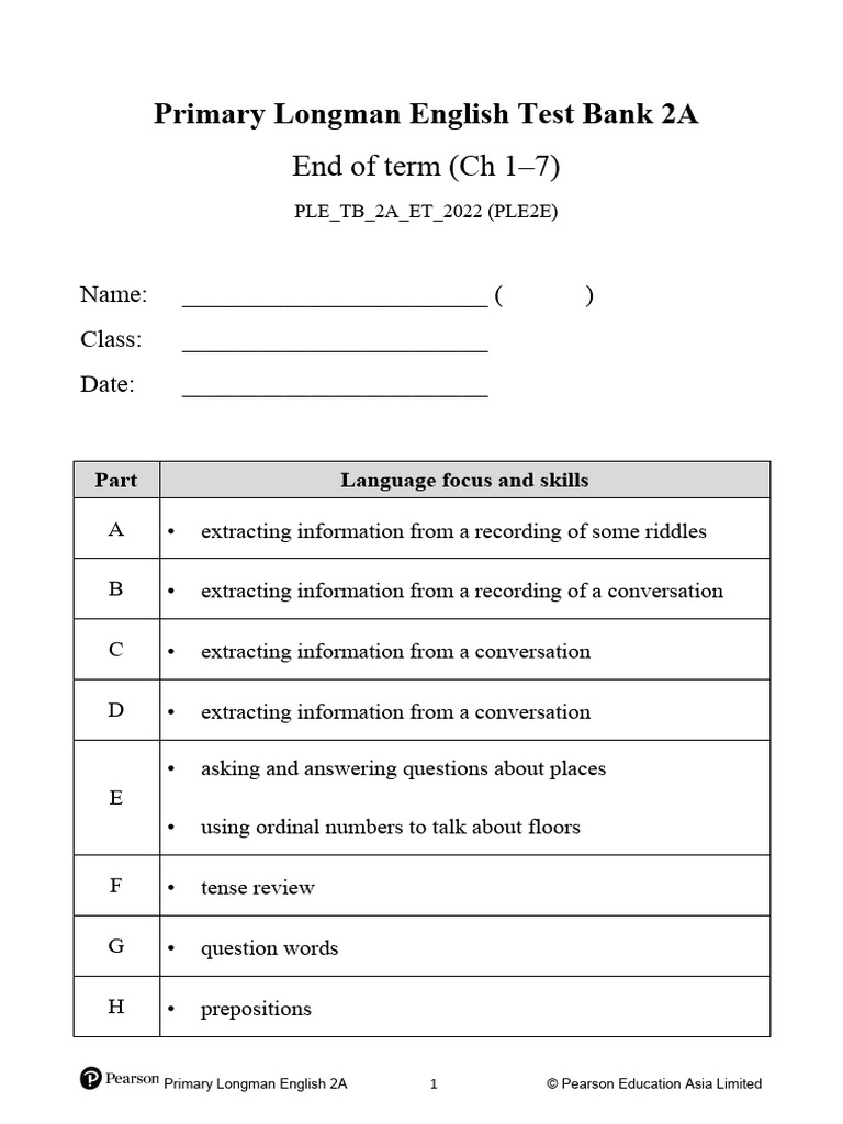 Ple - TB - 2a - Et - 2022 (Ple2e) | PDF | English Language | Linguistics