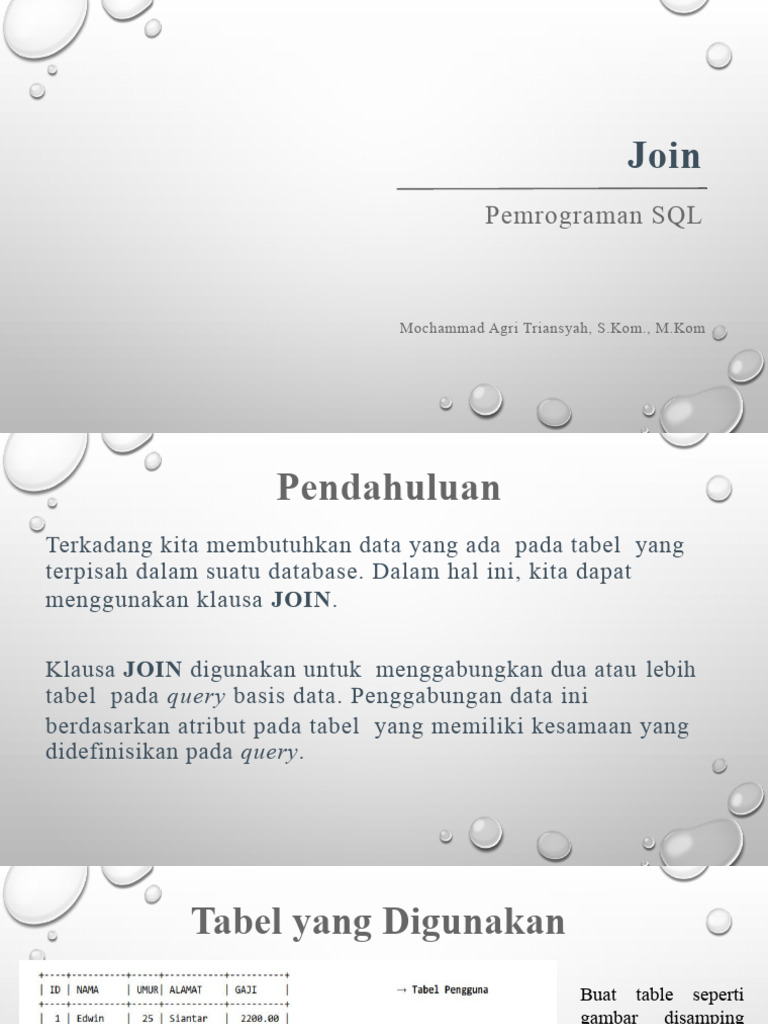 Join Tabel SQL | PDF