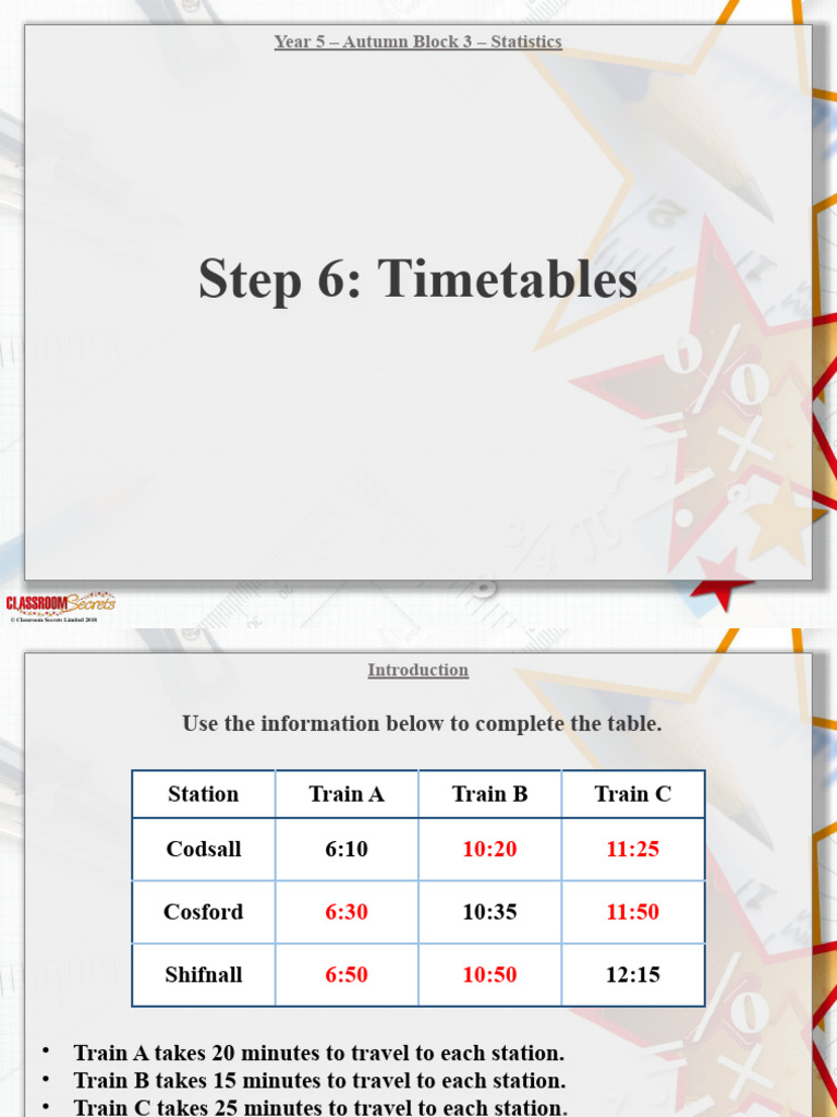 Timetable Slides | PDF