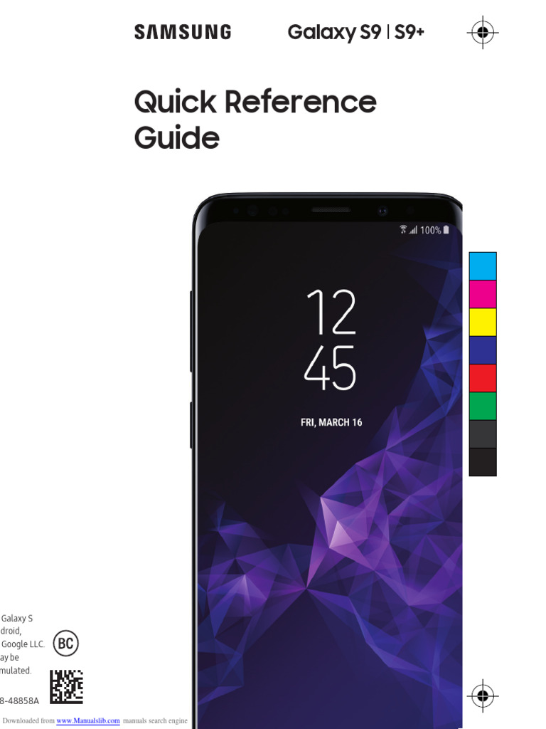 Samsung Galaxy s9 Quick Reference Manual | PDF | Mobile App | Mobile Phones