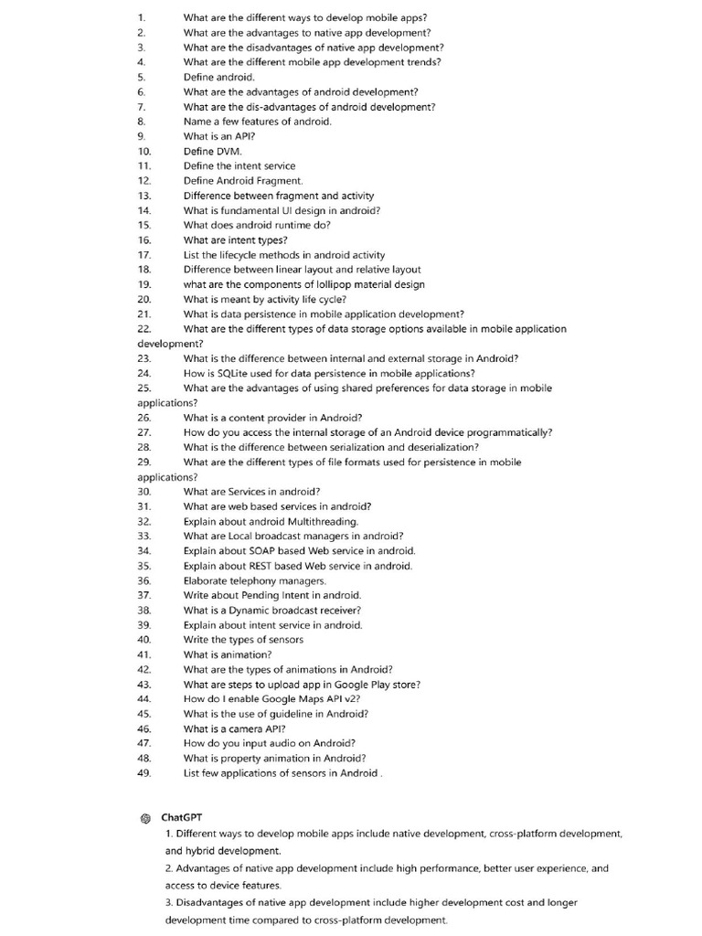 ChatGPT Answers | PDF