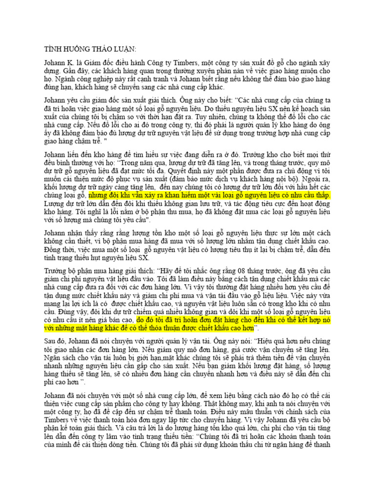 Case-Study-01 nhập môn logistics | PDF