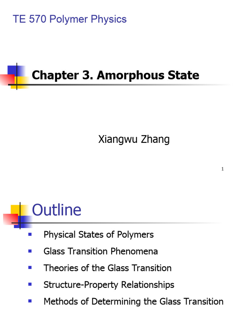 Chapter 3-Amorphous Polymers | PDF | Differential Scanning Calorimetry ...