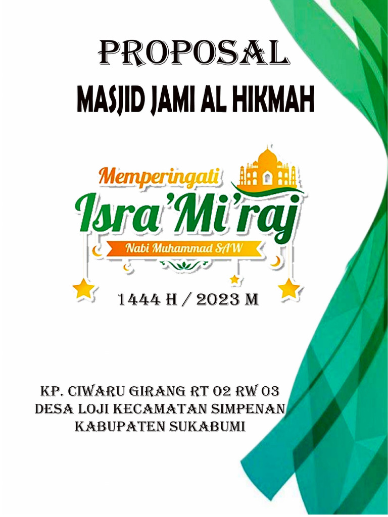 PROPOSAL Isra Miraj | PDF
