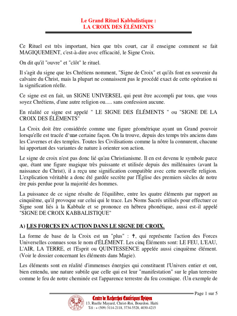 La Croix Kabbalistique | PDF | Kabbale | Main