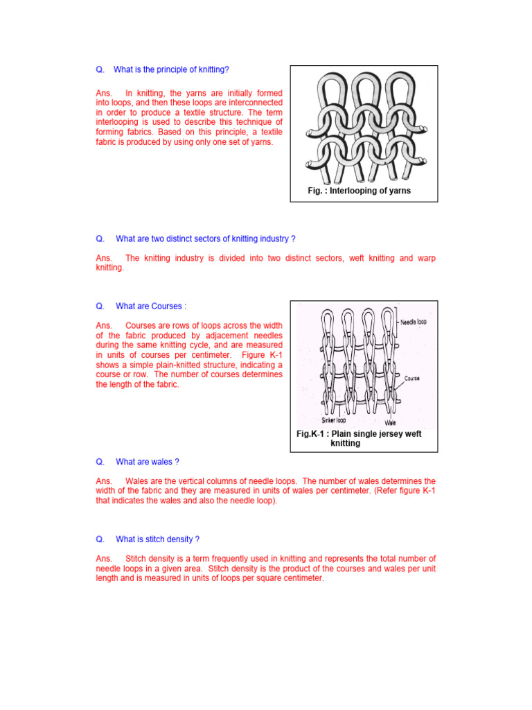 Knitting concepts | PDF | Knitting | Textiles