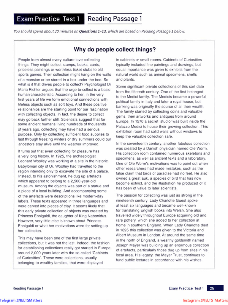 Reading Passage 1 | PDF