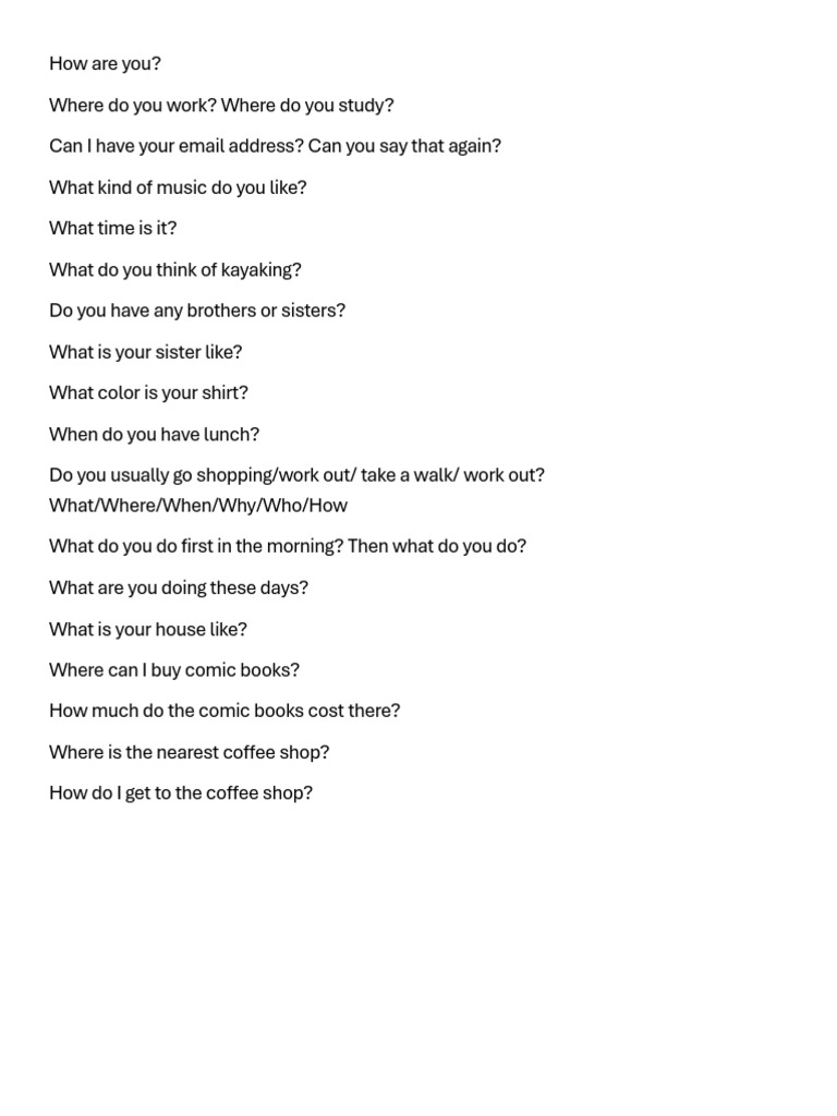 How Are You | PDF