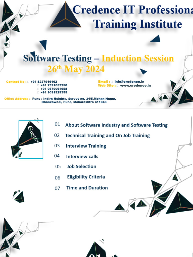 Credence Induction Session | Download Free PDF | Software Testing ...