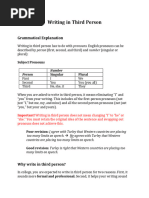 Third-Person POV in Academic Writing | PDF | Narration | Gender