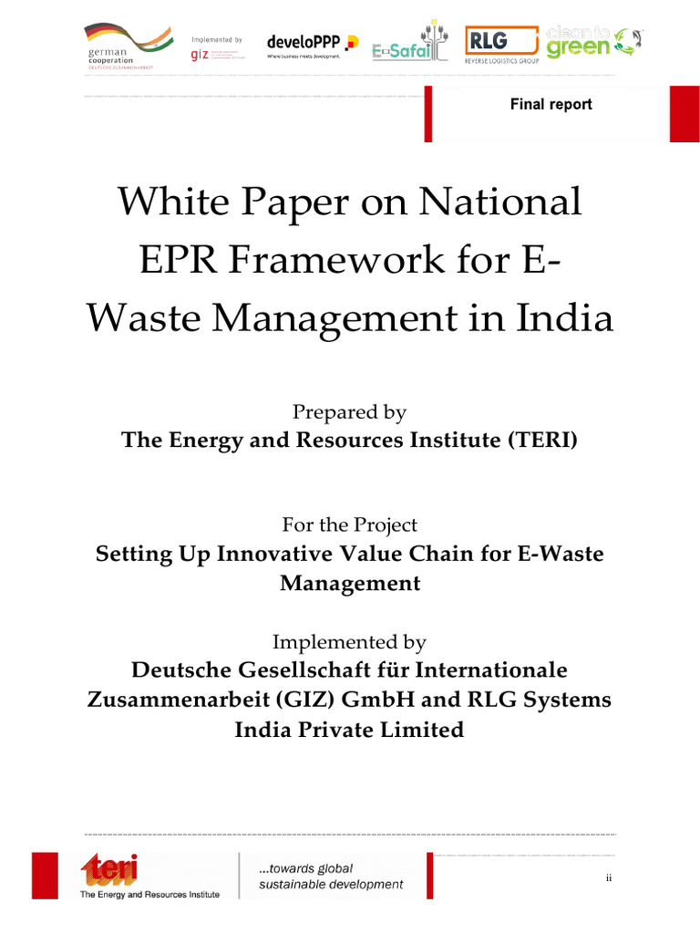 White Paper E-wasteEPR | PDF | Electronic Waste | Waste