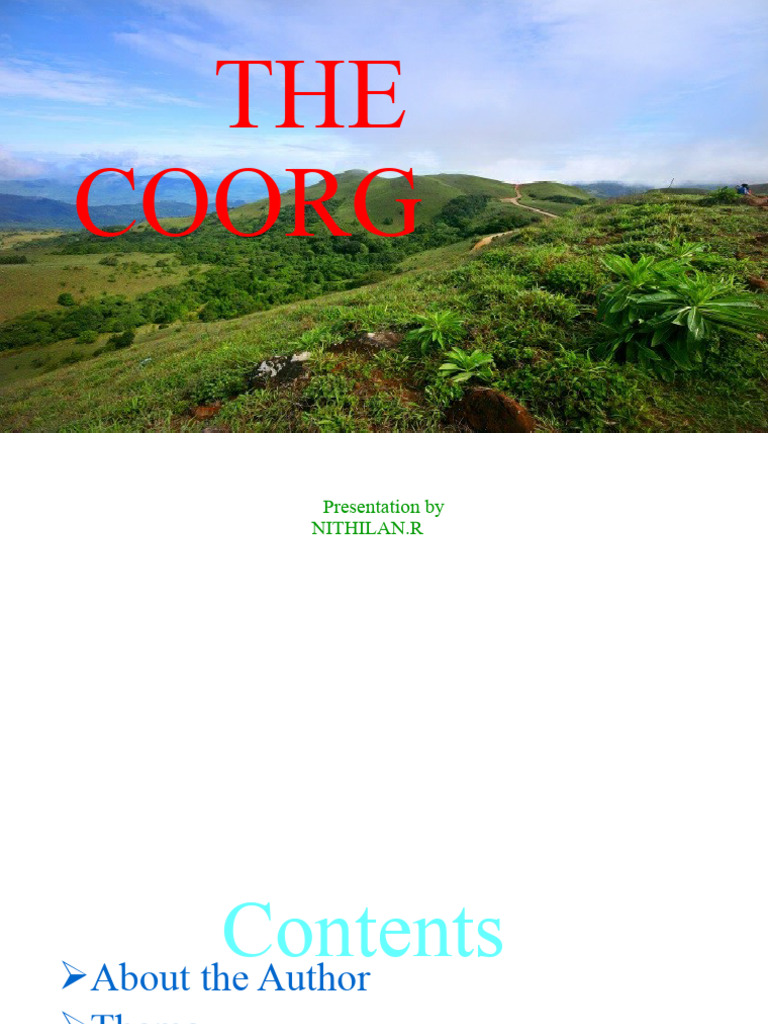 The Coorg | PDF