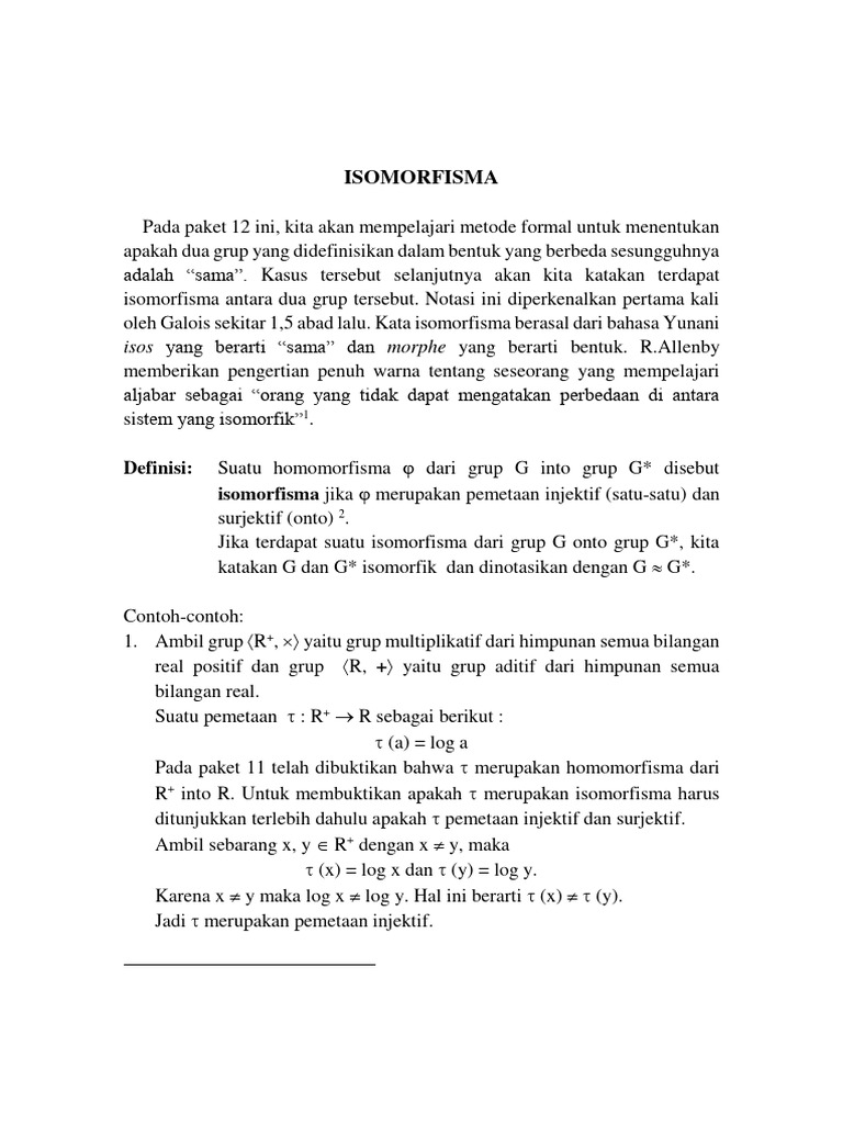 Isomorfisma dan Automorfisma Grup | PDF