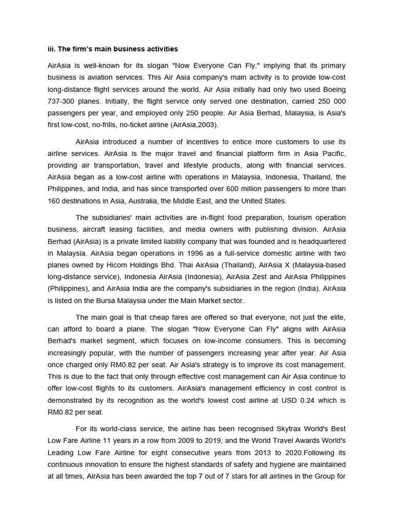 Bcom Group Assignment - III and IV Eng | PDF | Low Cost Carrier | Airlines