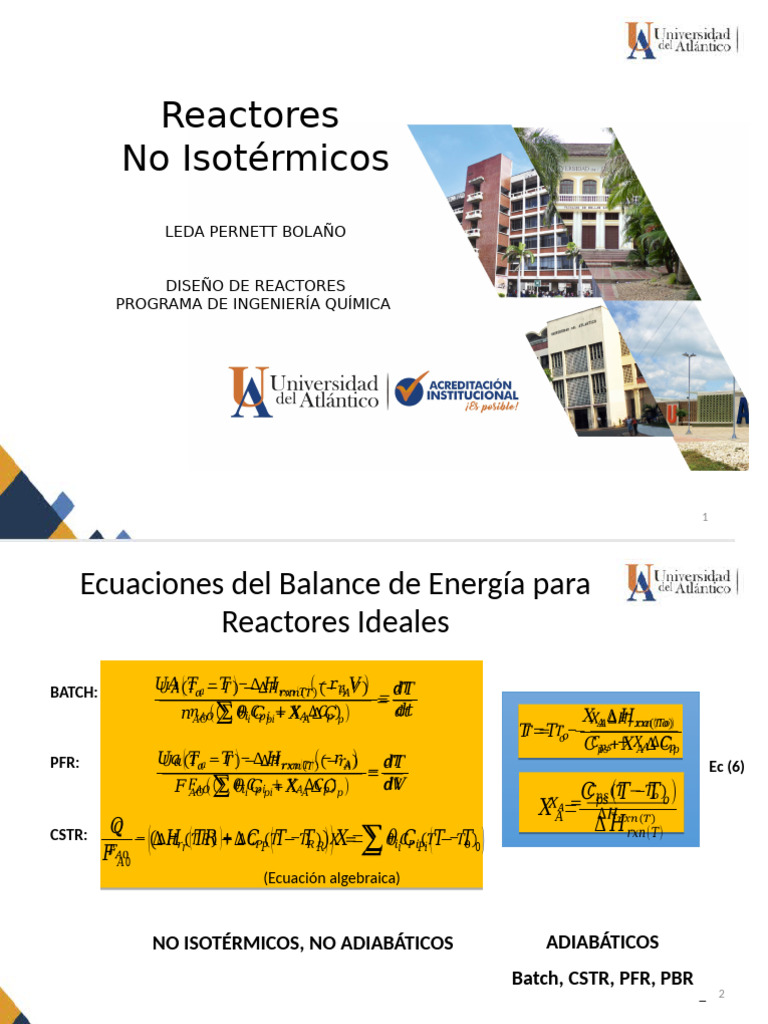 R 7.5 Reactores No Isotermicos 2020 1 Ejercicios Resueltos | PDF | Reactor Quimico | Ingeniería ...