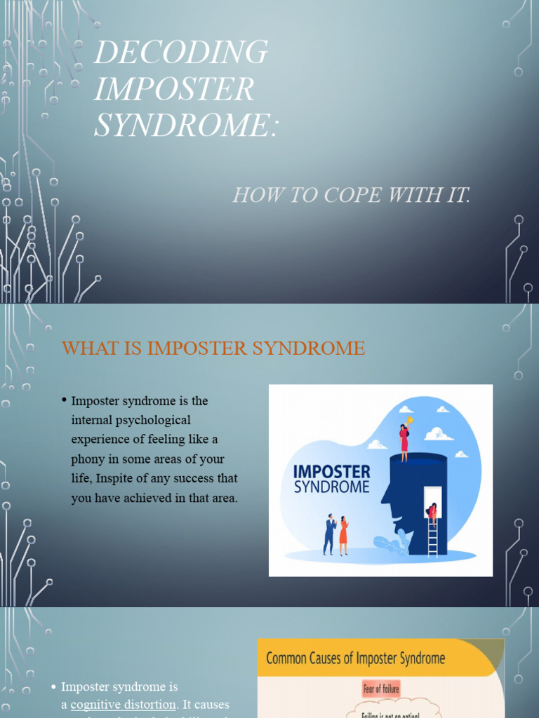 Decoding Imposter Syndrome | PDF | Perfectionism (Psychology) | Feeling
