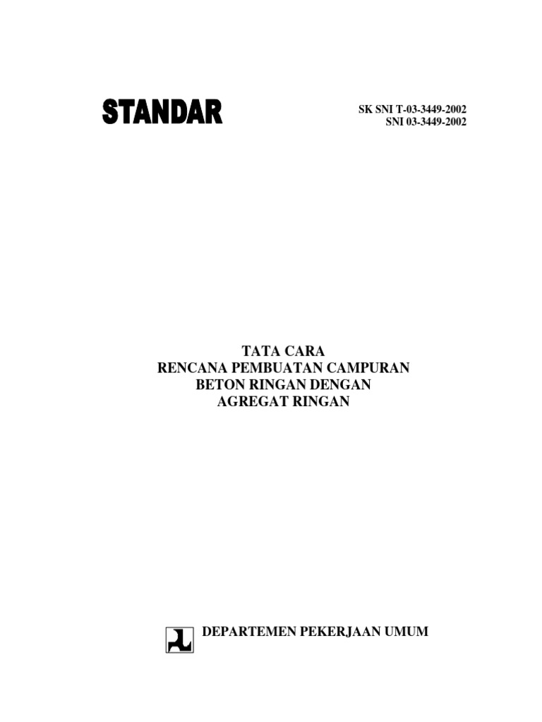 Panduan Campuran Beton Ringan | PDF | Teknologi & Rekayasa