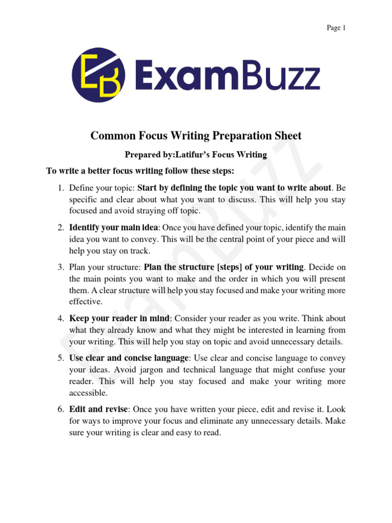 Focus Technique Sheet (All) | PDF | Climate Change | Climate Change ...