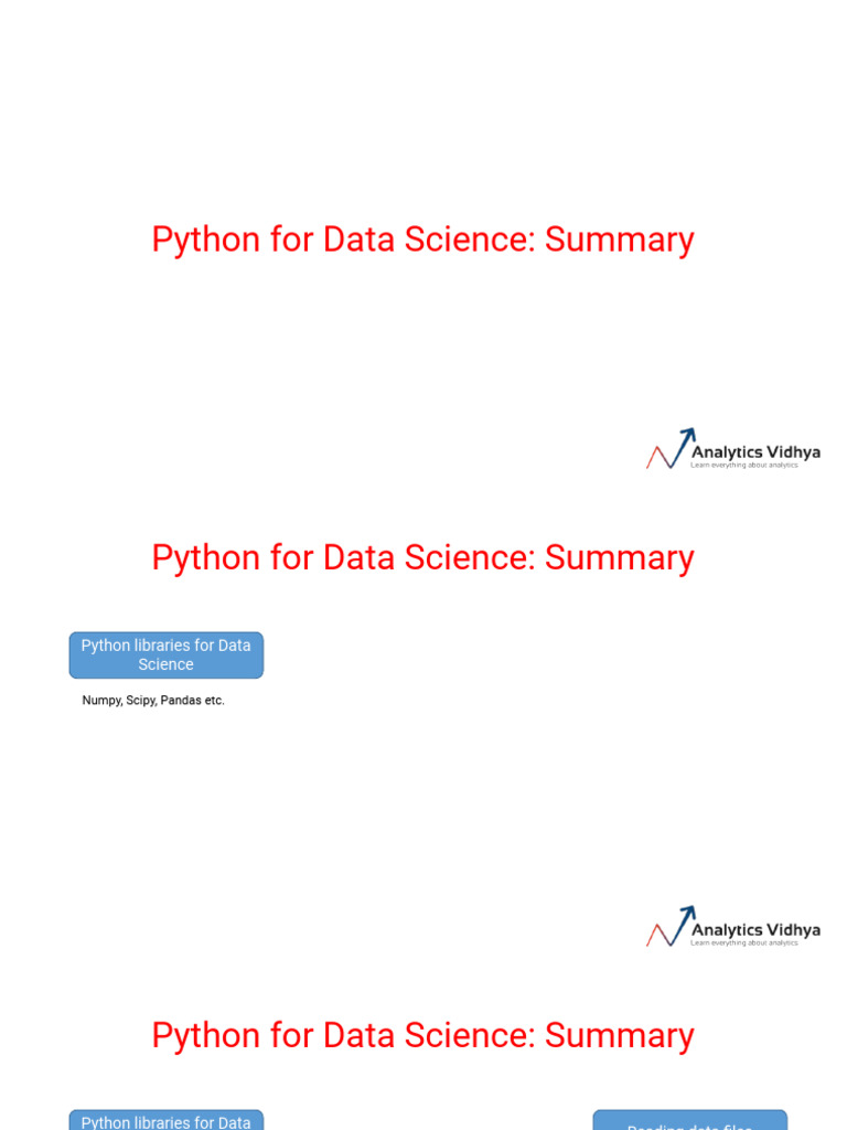 Python For Data Science Summary | Download Free PDF | Software Engineering | Science Software