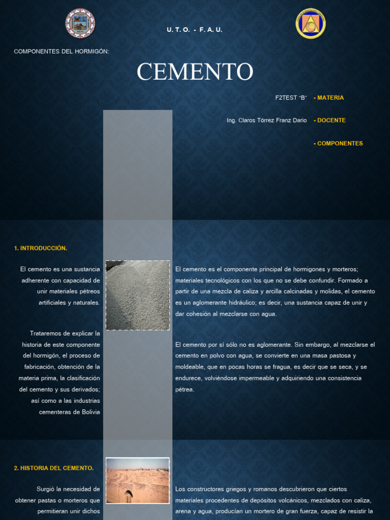 El Cemento | PDF | Hormigón | Cemento