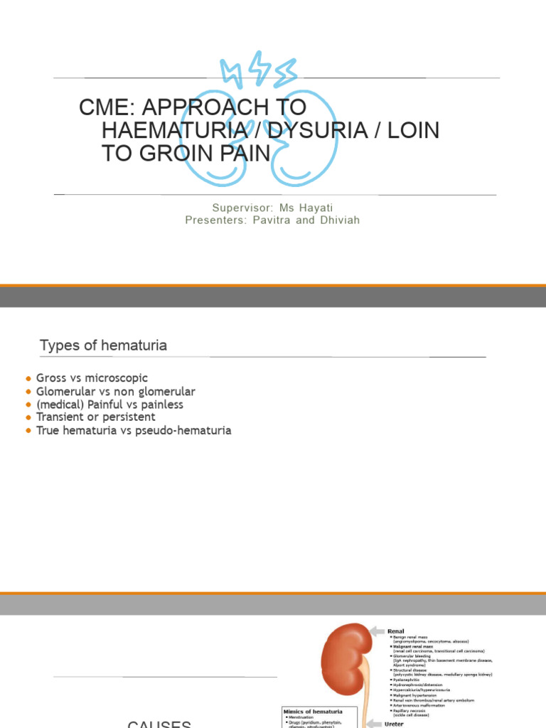Hematuria and Dysuria Management Guide | PDF | Prostate | Urinary Tract ...