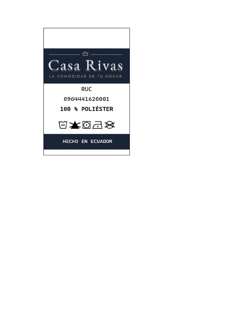 Etiqueta Casa Rivas | PDF