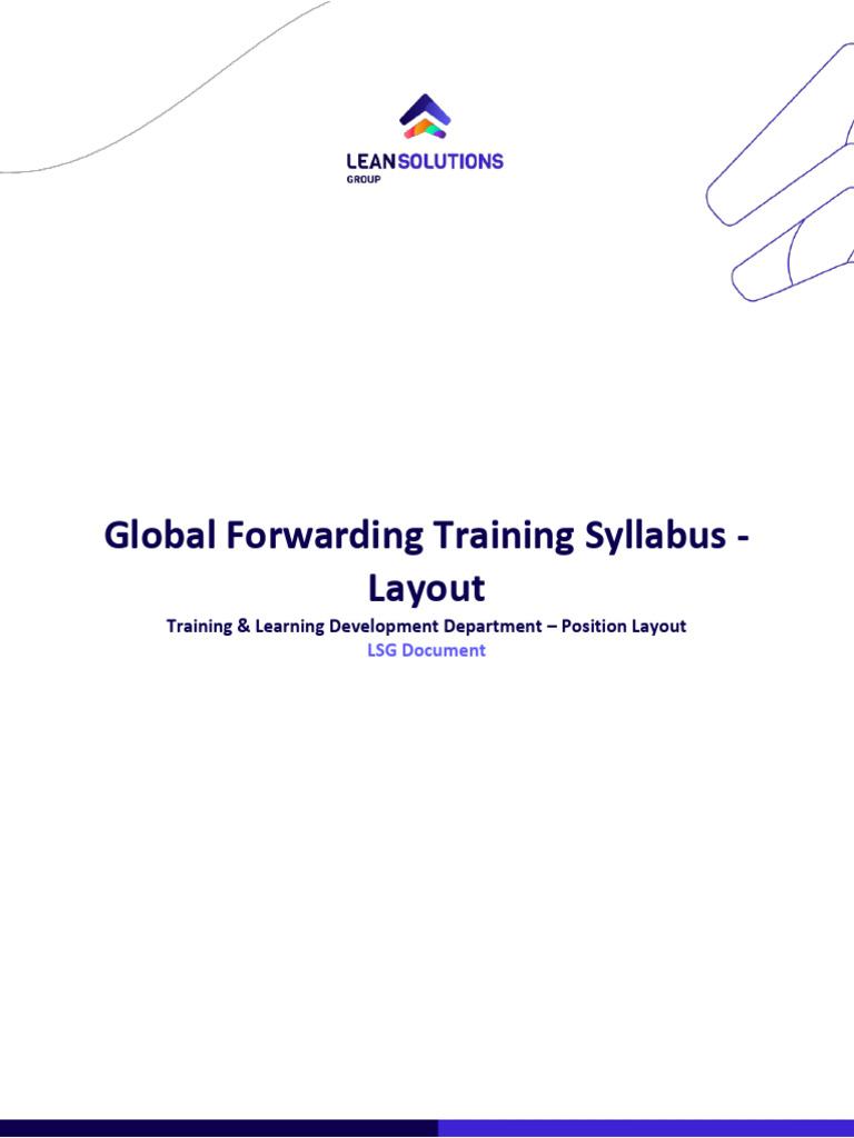 Global Forwarding Training Syllabus | PDF | Cargo | Freight Transport